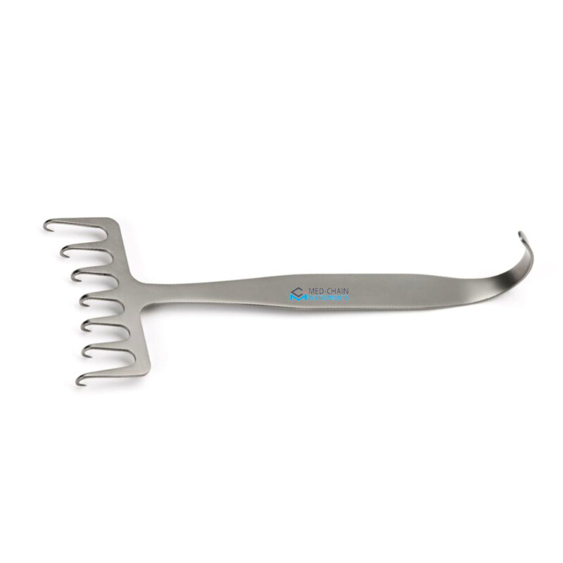 Coronal Brow Lift Retractor 7 Sharp Prongs 18cm